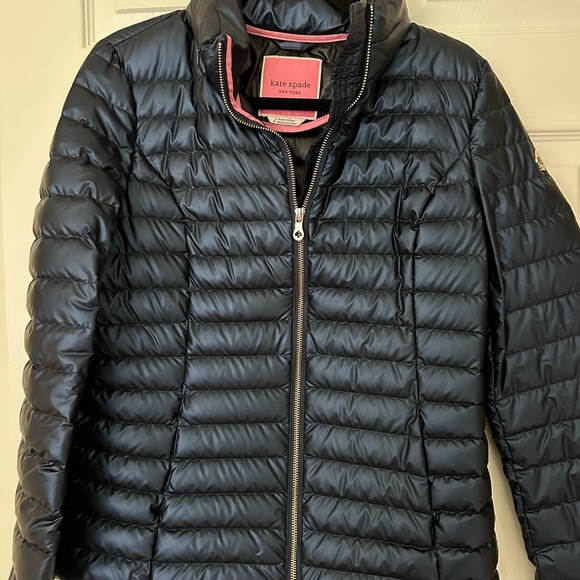 kate spade | Jackets & Coats | Genuine Kate Spade Midnight Blue Down ...